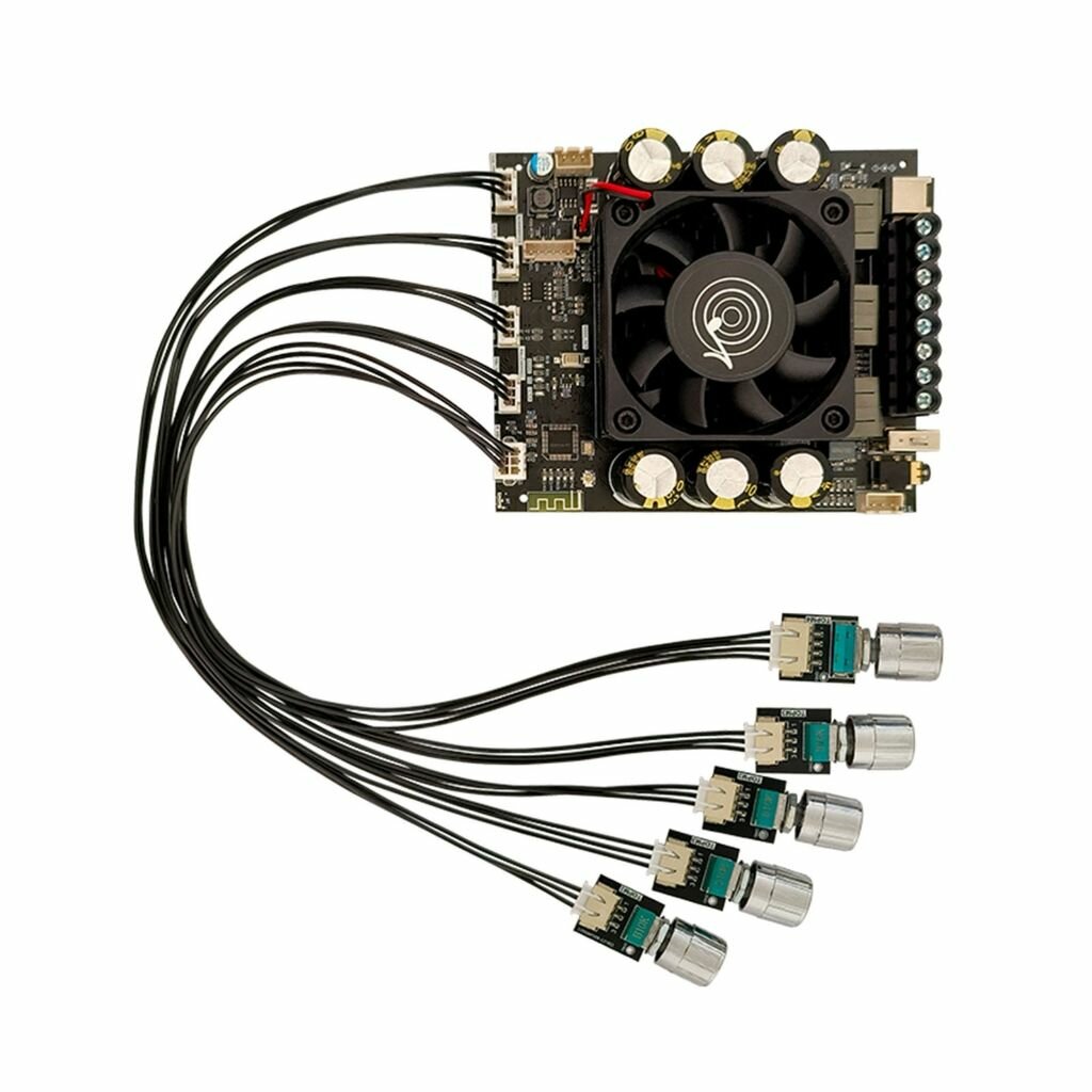 Компактный 2.1 Усилитель канала портативный модуль 160WX2+220W Мощный звук для динамиков и на открытом воздухе.