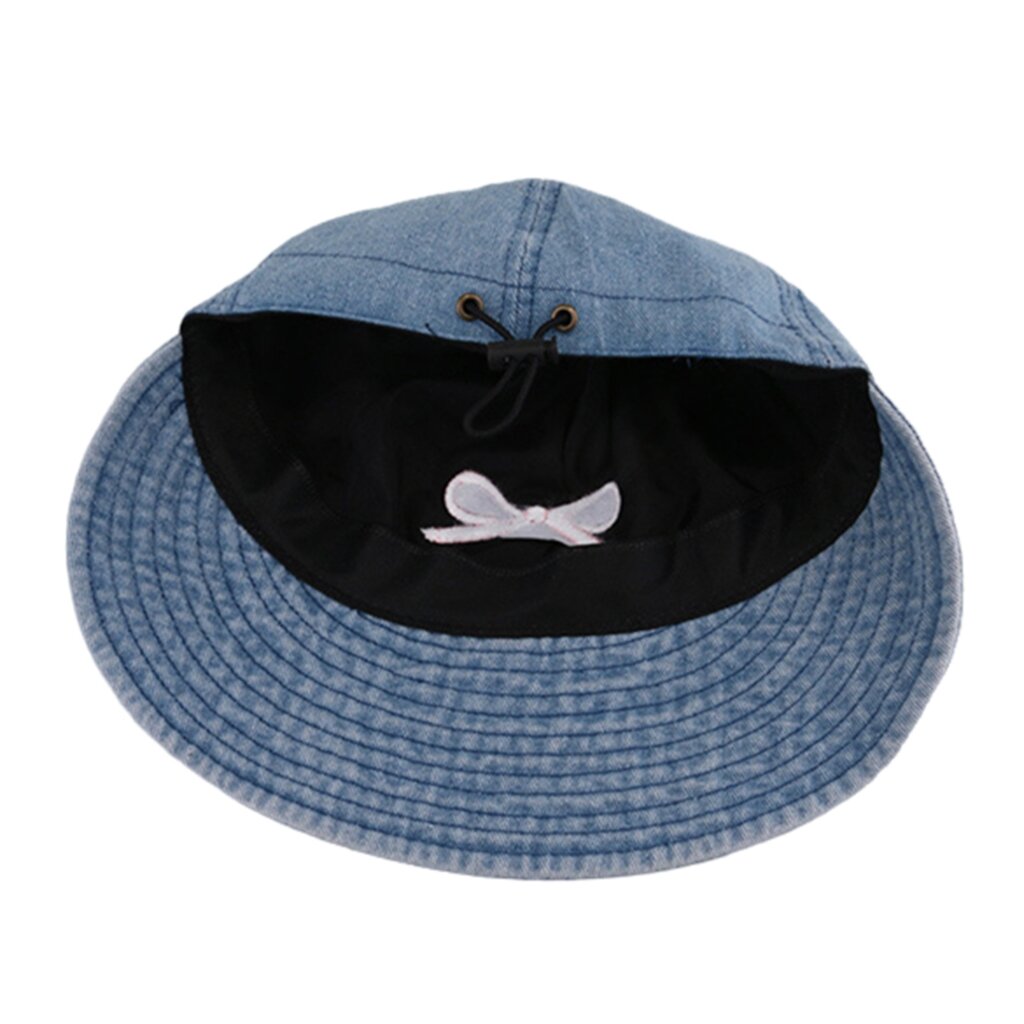 Бейсбольная шляпа с милыми бантиками, широкие поля, Мягкая рыболовная шляпа, Модные головные уборы для путешествий для девочек