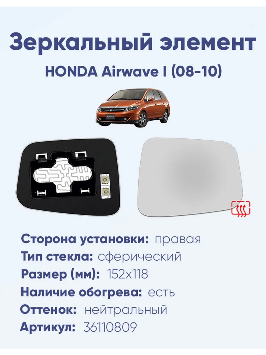Зеркальный элемент правый HONDA Airwave I (08-10)A36110809