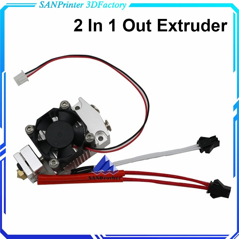 Экструдер SANBrother 2в1 Cyclops/Chimera 24V Black для 3D I3