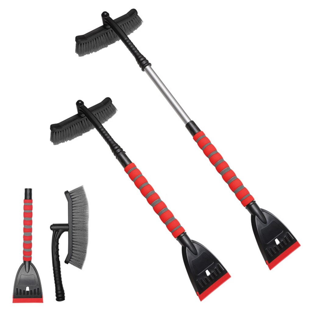 Съемный Зимний Скребковый Инструмент С Лезвием TPR И Многоугольной Щеткой Для Уборки Снега