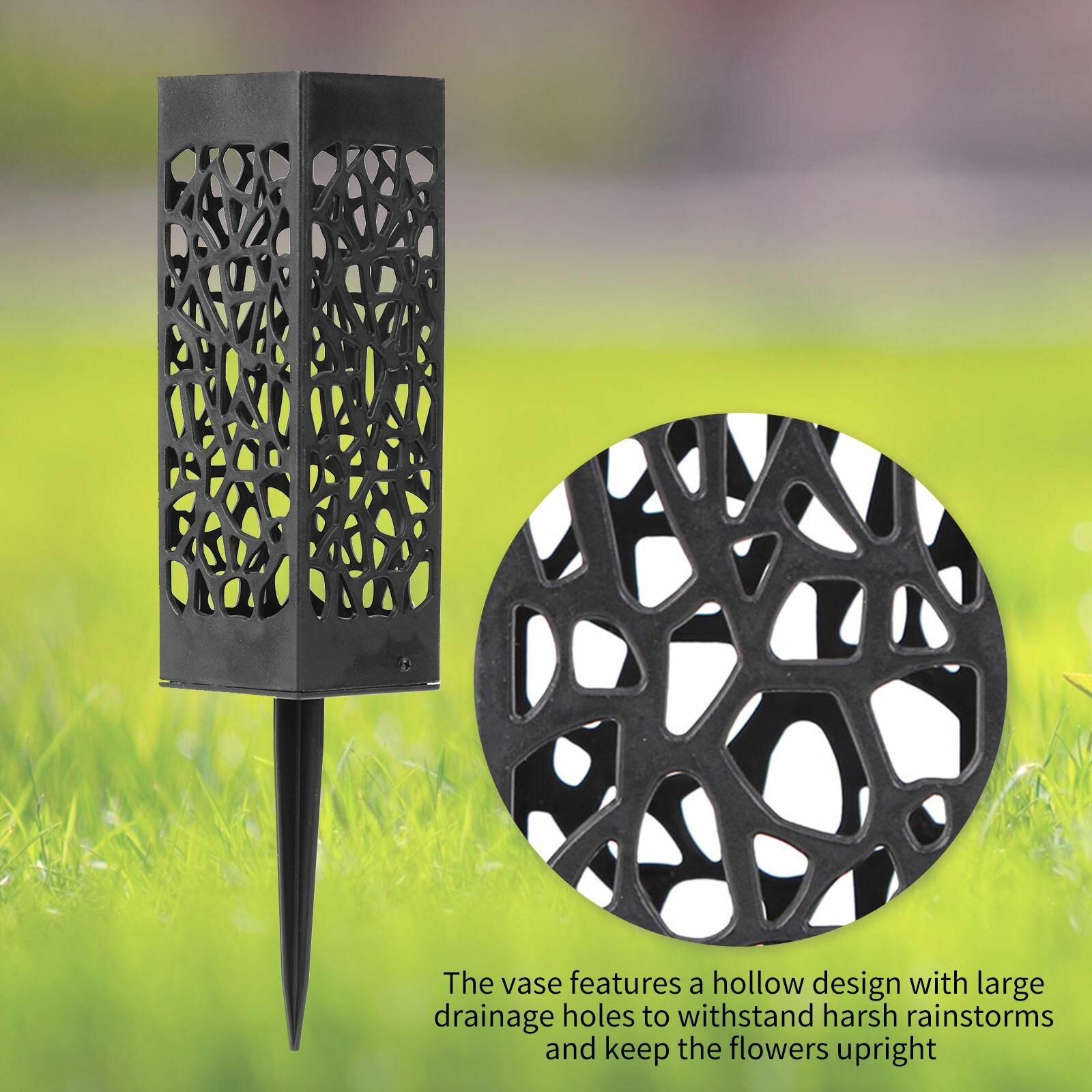 Могильная ваза - Мемориальный кладбищенский полый держатель для цветов для могильного цветочного маркера