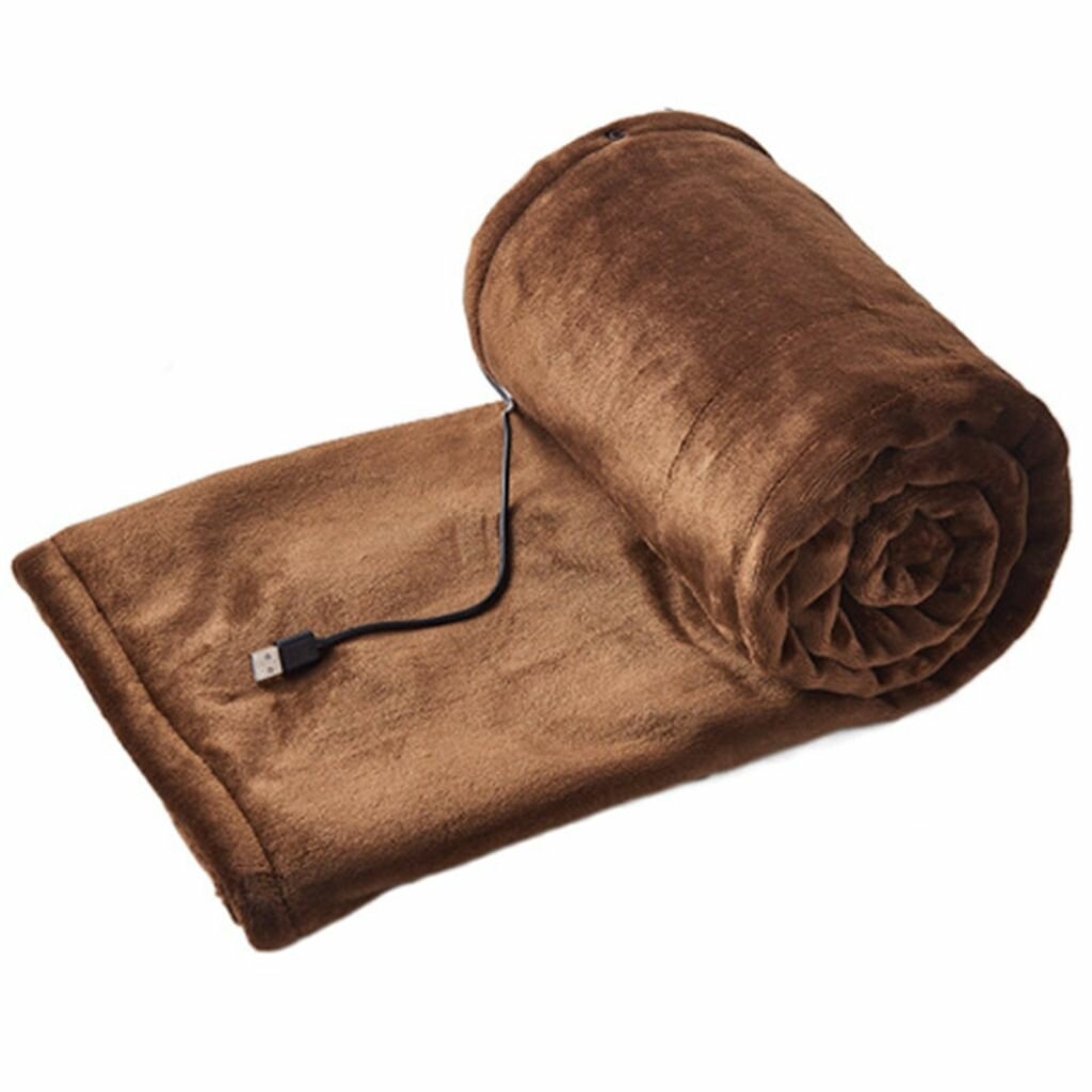 Электрическое одеяло USB с подогревом-коричневое-80 160