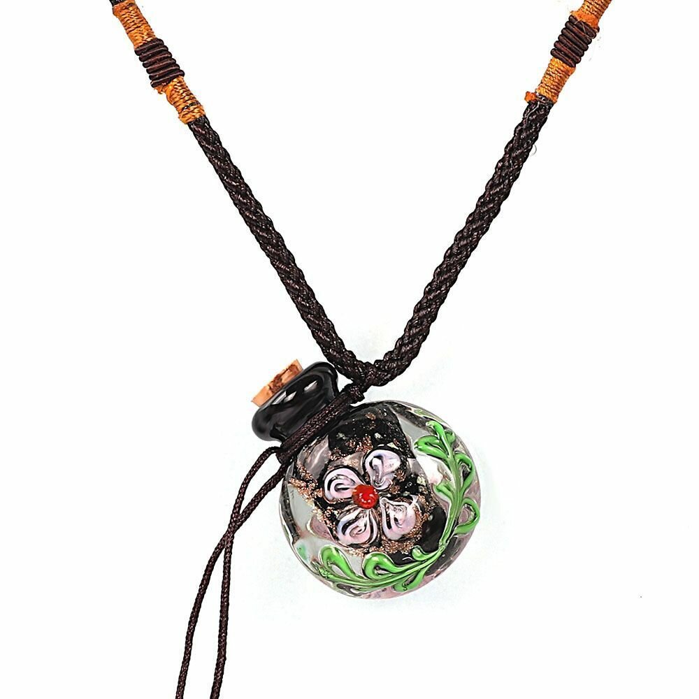 Аромакулон для эфирных масел на шею, кулон на цепочке/Бутылки с духами и эфирным маслом