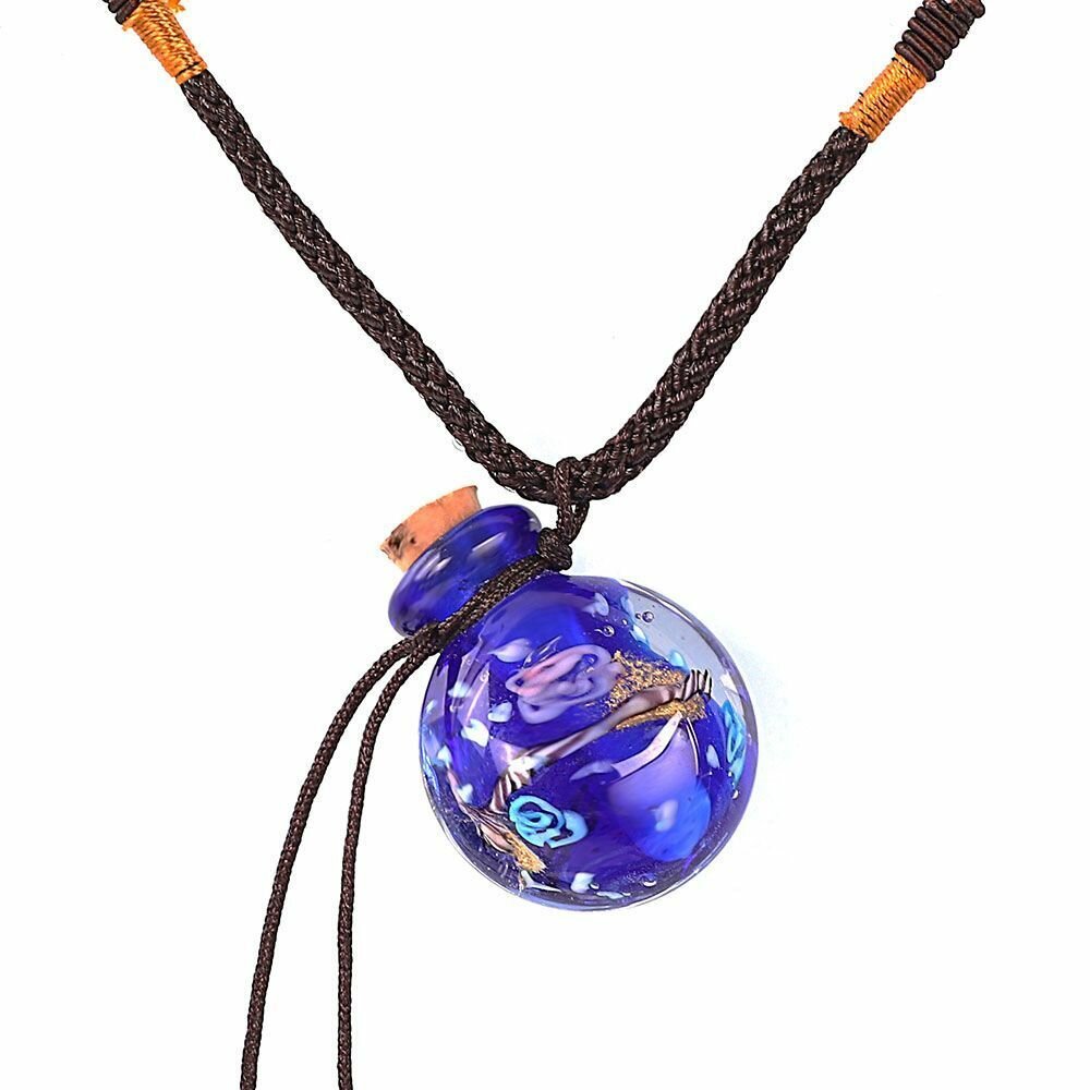 Аромакулон для эфирных масел на шею, кулон на цепочке/Бутылки с духами и эфирным маслом