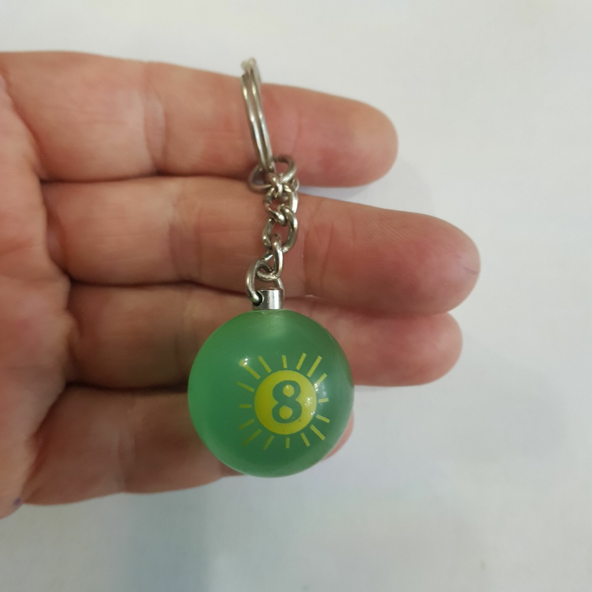 Изделие декоративное Брелок "Бильярдный Шар номер 8" 2,5х2,5см, 4552Е