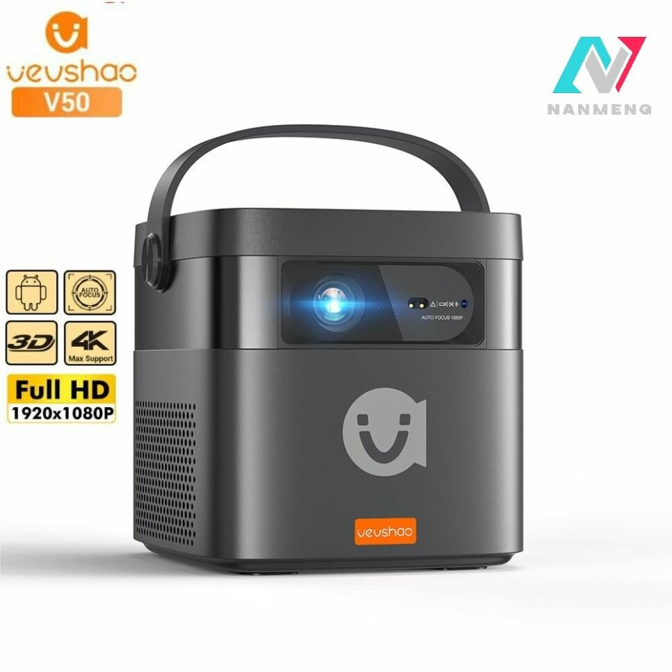 Бестселлер VEVSHAO V50 с DLP 3D и Android, оснащенный WiFi, аккумулятором и поддержкой 1080p