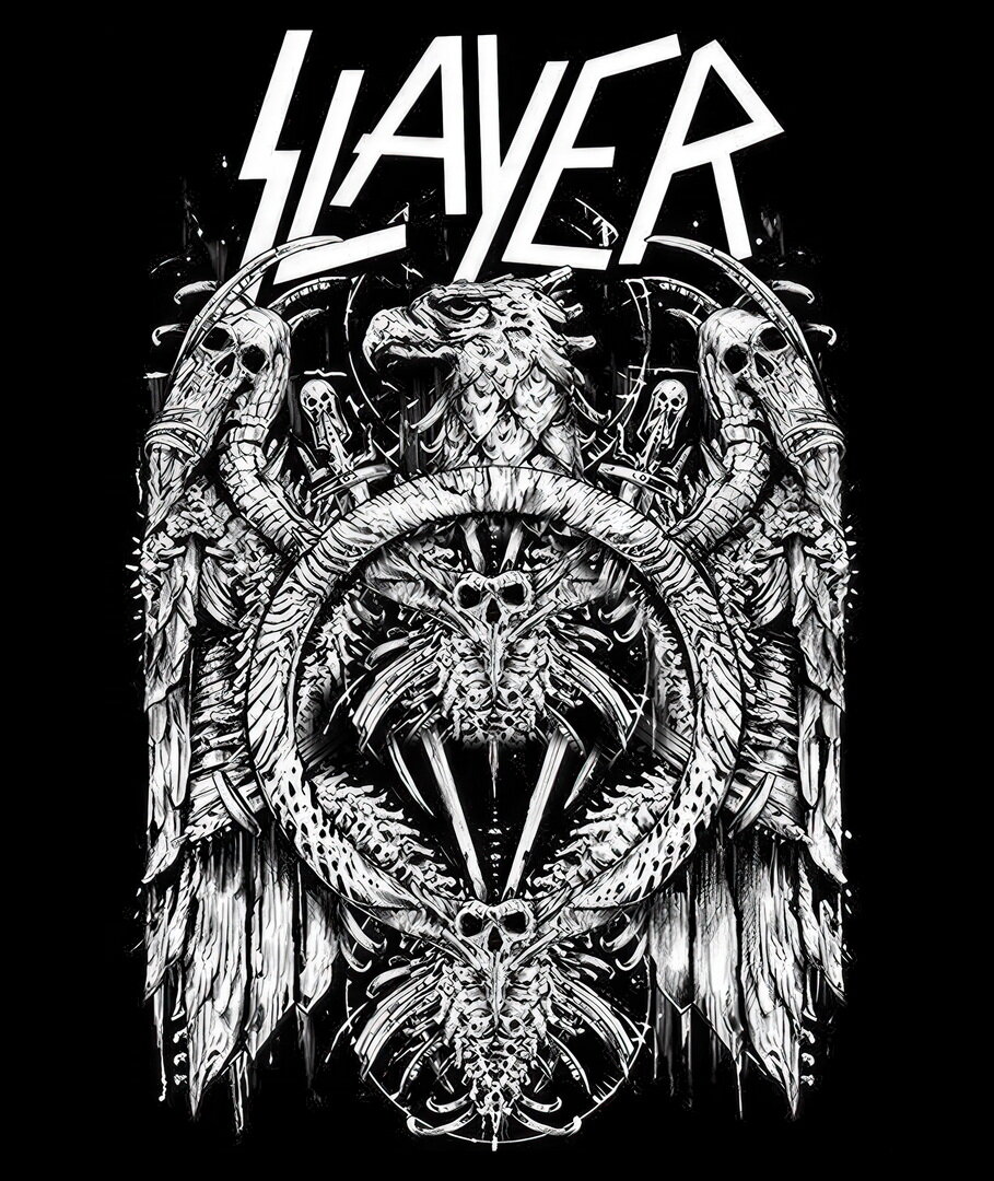 Плакат, постер Метал группа Slayer на бумаге, размер 21х30см