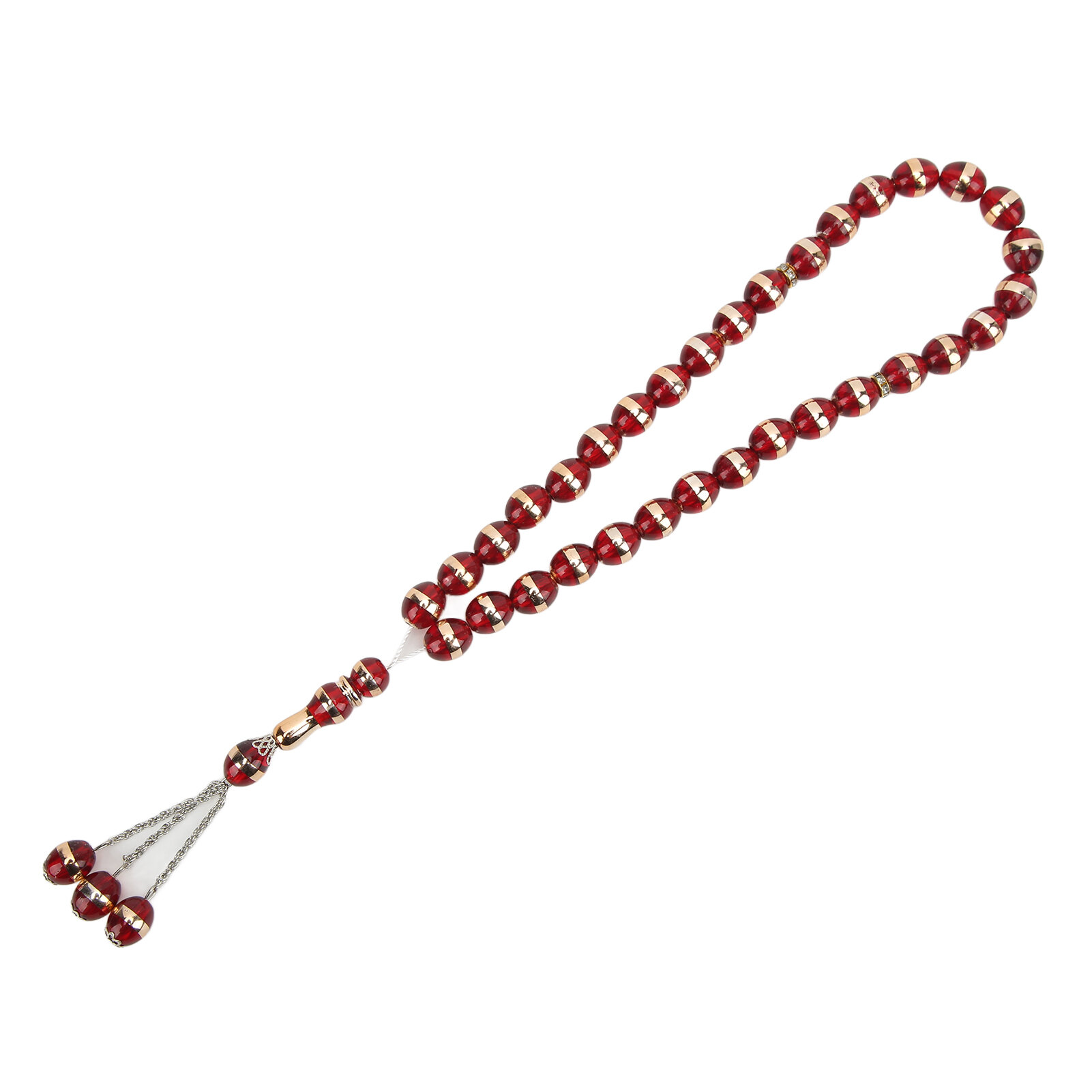 Чётки 33 грана, изысканный уникальный узор, религиозный предмет, принадлежности для богослужения и молитвы, красный