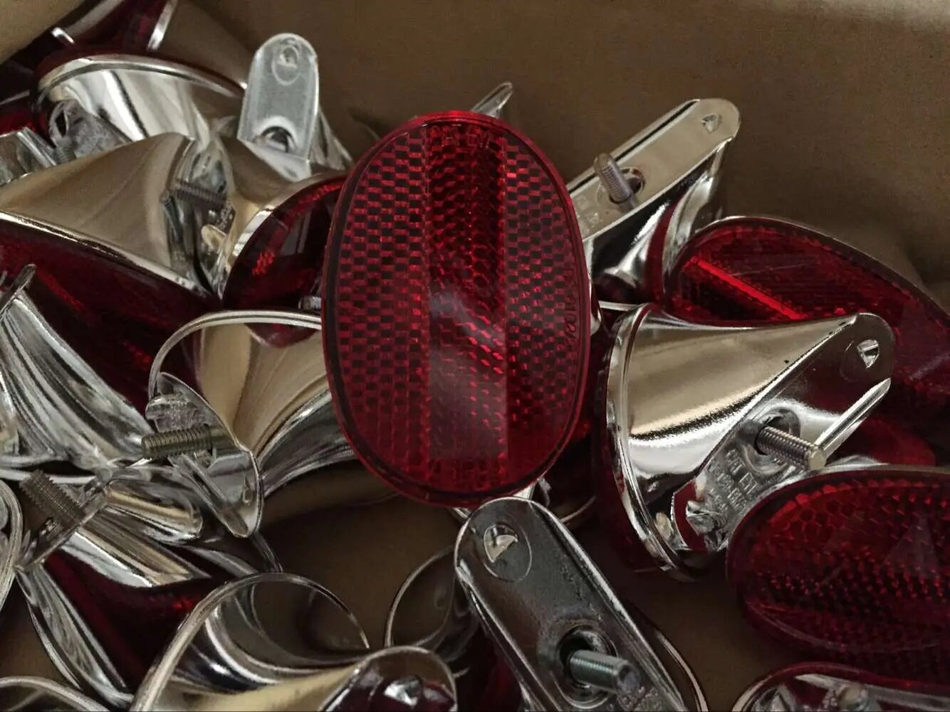 4 шт. CATEYE фонари заднего хода для велосипеда Electroplated silver