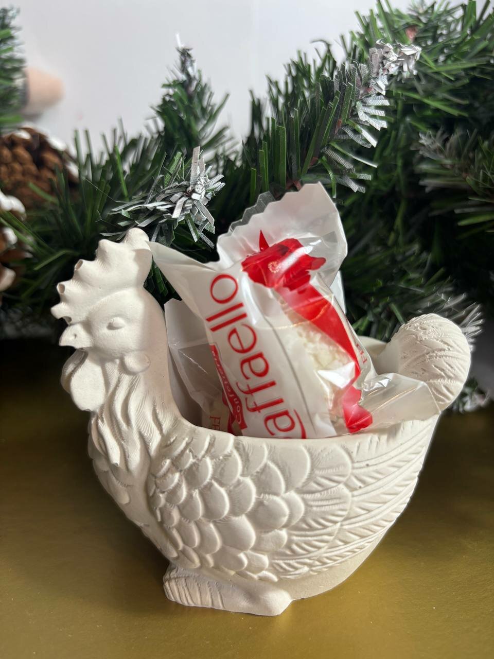 Гипсовая фигурка "Курочка ряба", для творчества, для мелочей