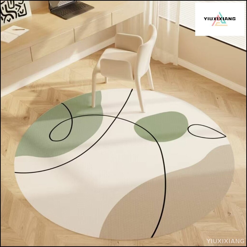 Эксклюзивный круглый коврик 80X80CM для офисного кресла с основой из резины