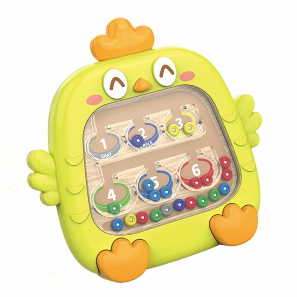 Интерактивная игрушка, Детская обучающая доска для рисования магнитной ручкой с цыпленком-зеленый