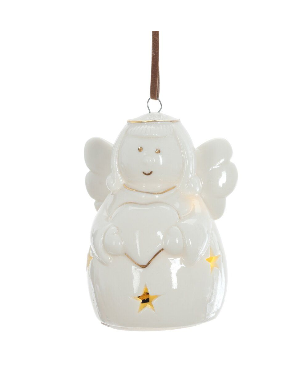 Фигурка декоративная подвесная "Ангел" с подсветкой (2xLR44), L4 W4 H10 см,