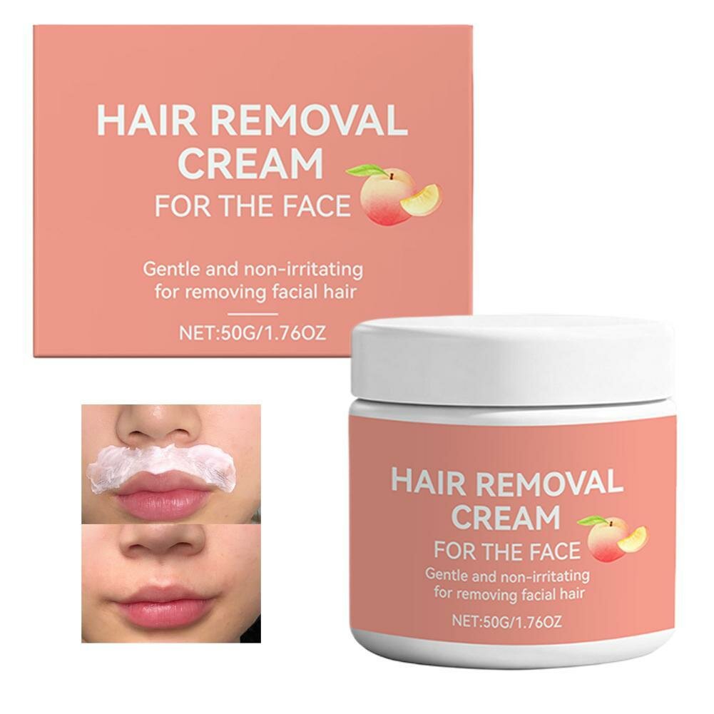 Крем для депиляции с ароматом персика для увлажнения лица, мягкий и не раздражающий
