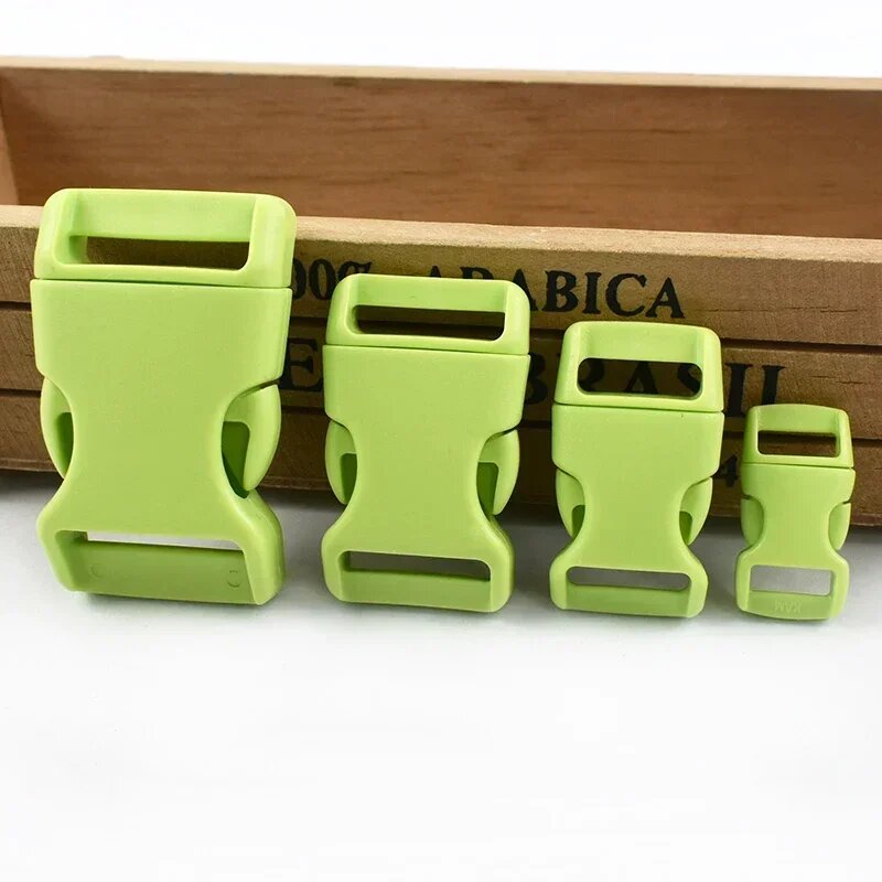 Meetee пластиковые пряжки 10/15/20/25 мм Зеленый, 15mm-10Pcs, B44