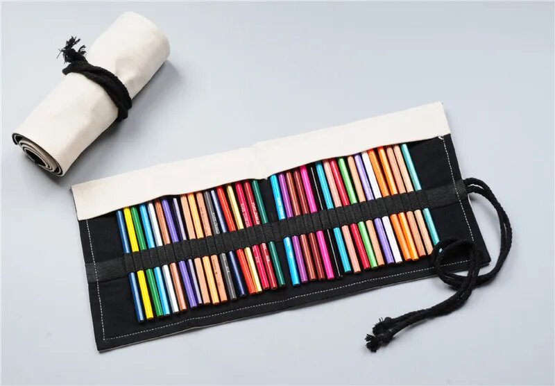 MODYCON Черный тканевый пенал 12/18/24/36/48/72 отделений 48 hole