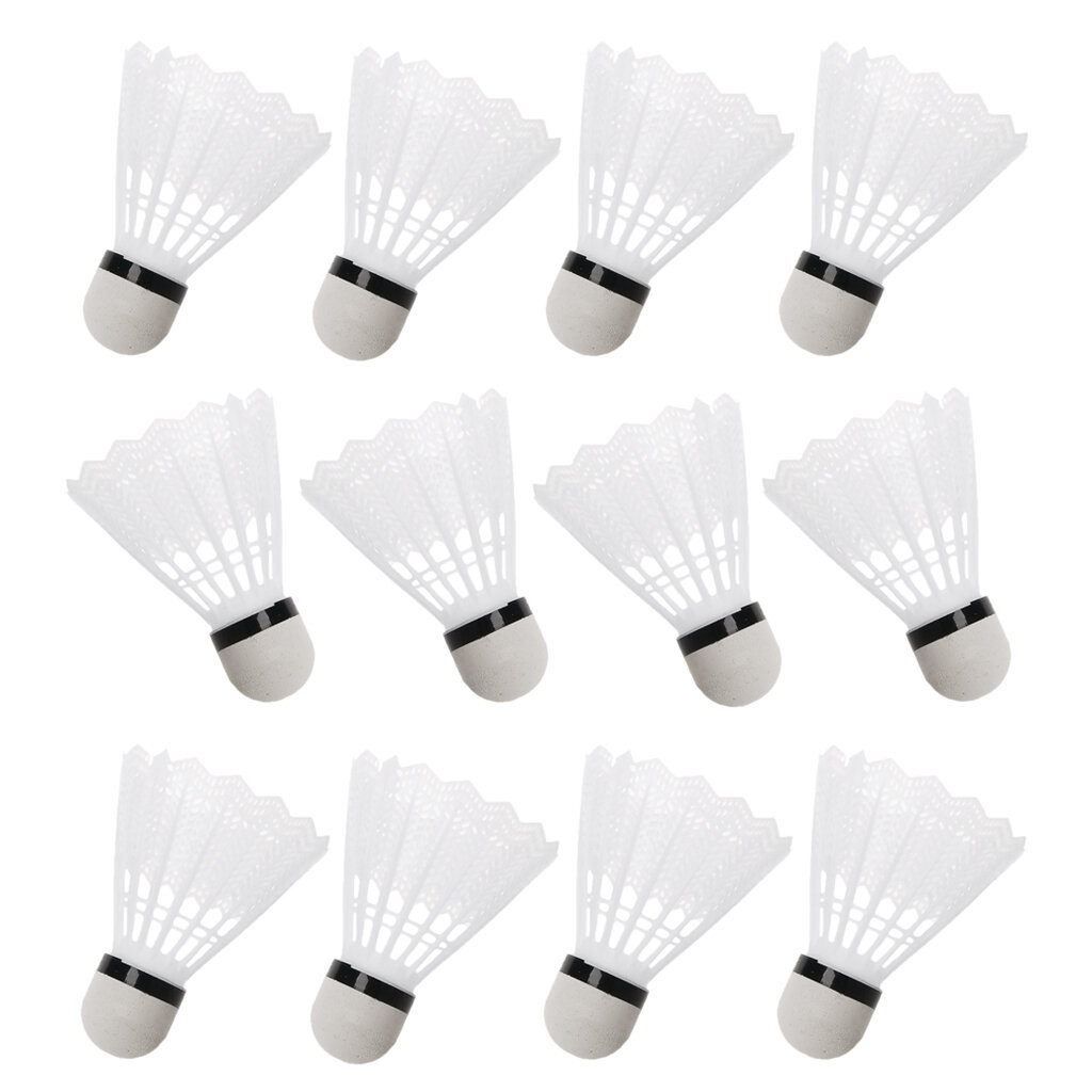 12pcs Light Weight Training Shuttlecock Outdoor Windproof Plastic Badminton