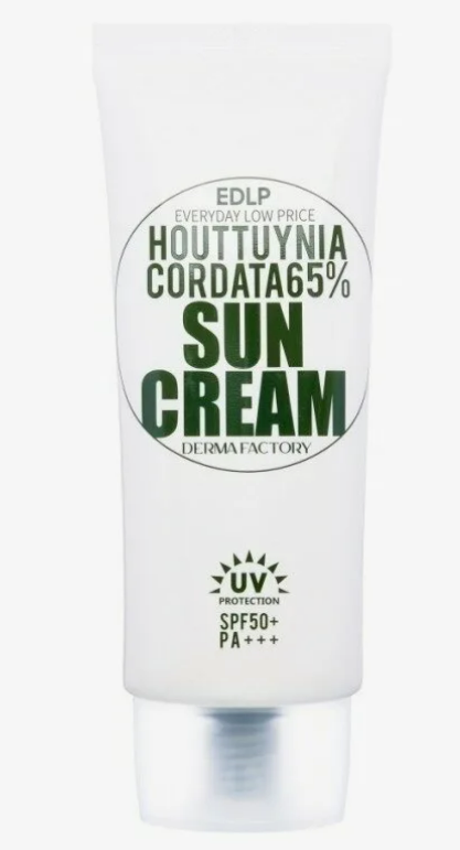 Derma Factory Солнцезащитный крем Houttuynia Cordata 65% Sun Cream SPF50, 50мл