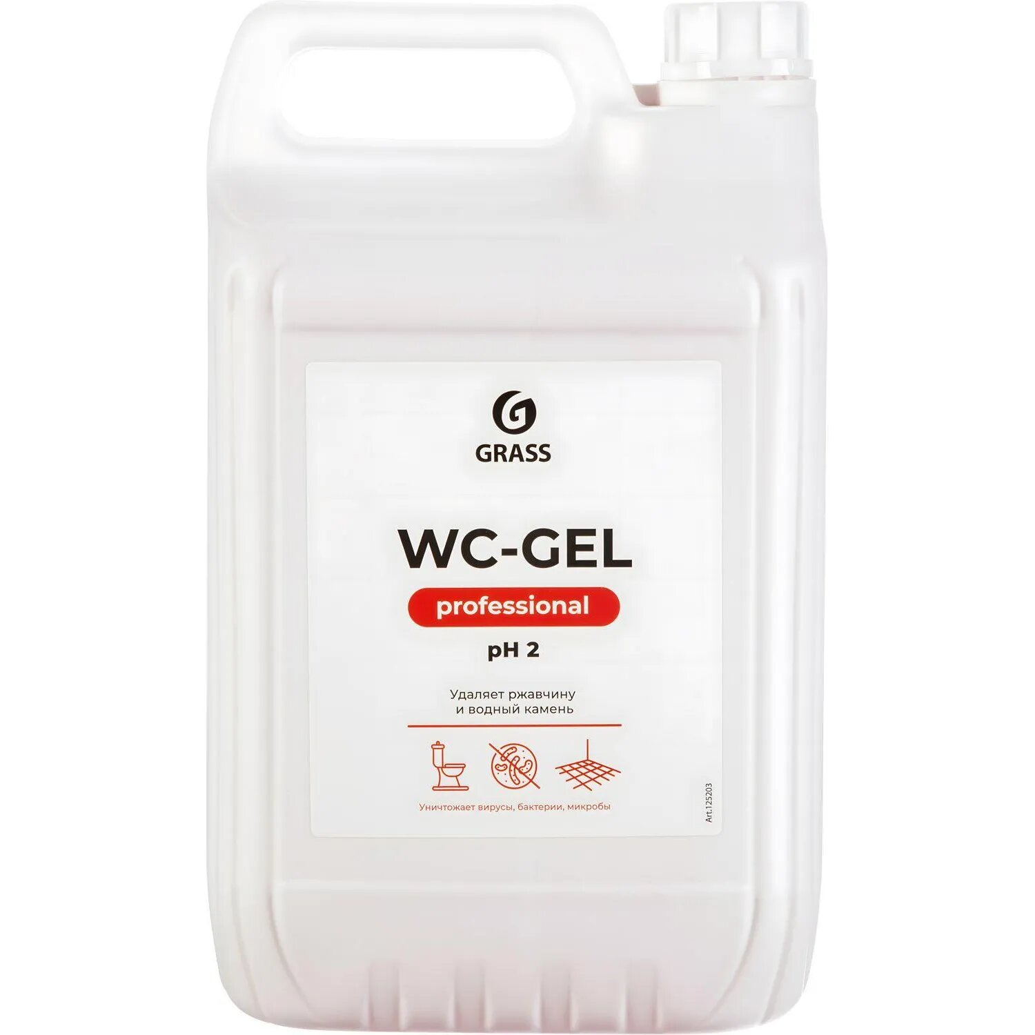 Профхим сантех кисл гель д/очистки минерал. отлож Grass/WC-GEL, 5.3кг