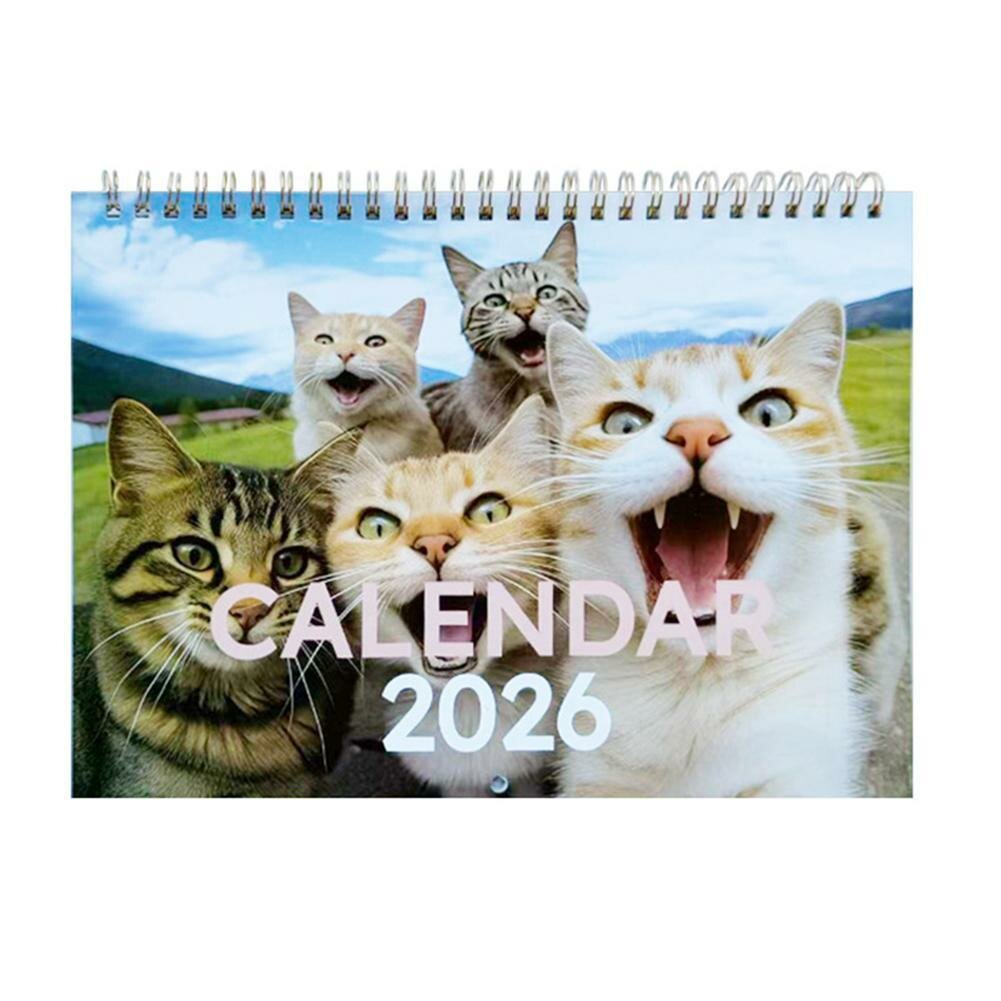 Настенный календарь на 2026 год Котики и друзья , новинка, с милыми котами и животными