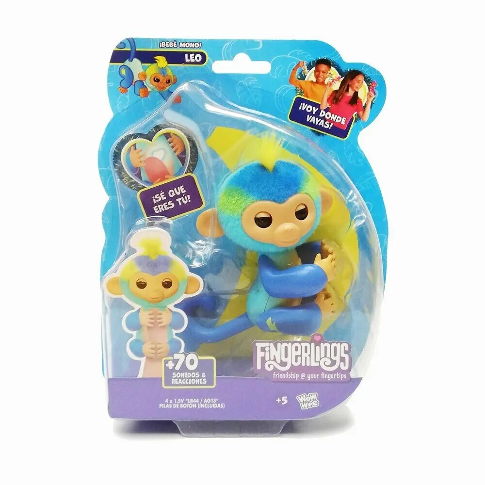 Wow Wee Fingerlings / Самая озорная электронная интерактивная игрушка-обезьянка с более чем 70 различными звуками и реакциями, Молодняк оригинал