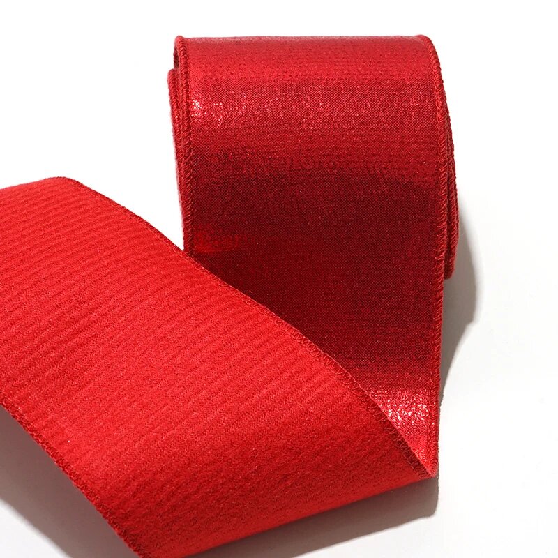 Бархатные золотистые ленты Top Ribbon 75 мм 38 мм Красный, Y1, 38mm