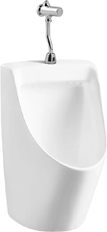 Писсуар подвесной Акватек AQ3040-F-00 белый, с сифоном, безободковый, со смывным механизмом