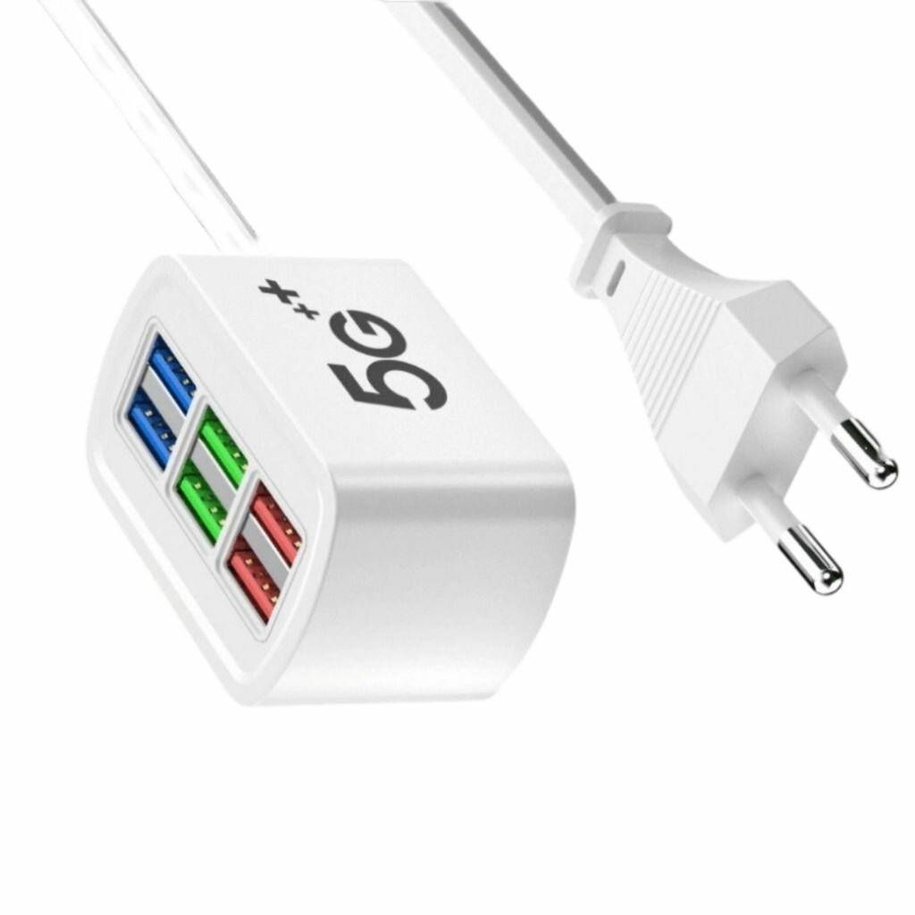 6-портовый USB зарядный адаптер, EU