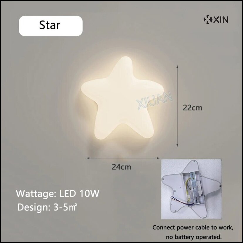 Светильник "Белые облака", настенный, для детской, современный стиль