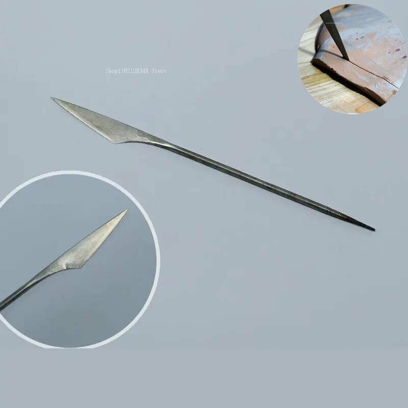 Нож Для Резьбы По Глине Ручной Ковки, Нержавеющая Сталь, Эргономичная Ручка,1, iron, белый