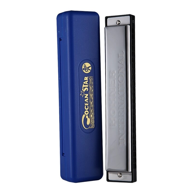 Немецкая полифоническая гармошка HOHNER He Lai Ocean Star с 24 отверстиями для начинающих, новичков и студентов,