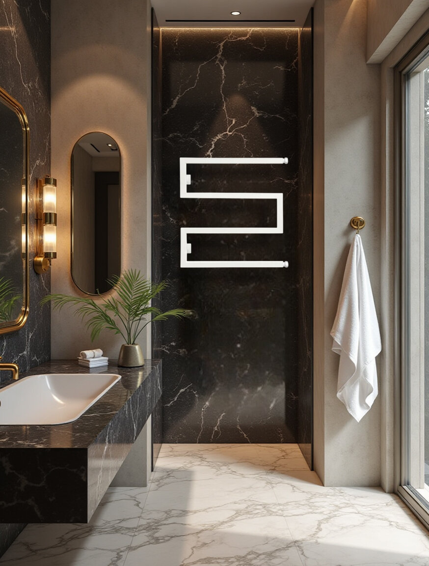 Полотенцесушитель водяной SNAKE-2 60х40 (см) Белый Прямое подключение