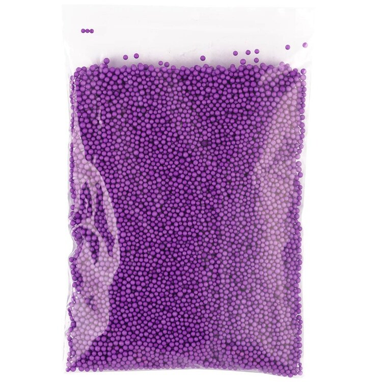 Шарики пенопластовые КНР диаметр 2-4 мм, фиолетовые, универсальные, 10 г
