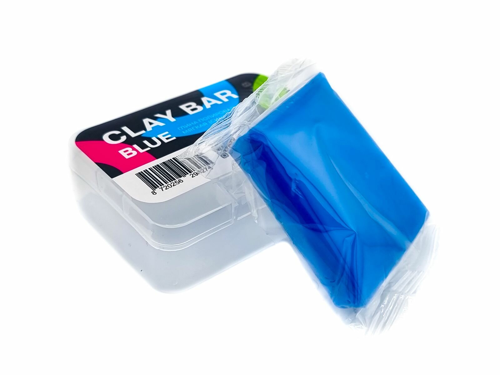 A302 Глина полировальная для очистки кузова, мягкая (синяя), 100 гр. - BLUE CLAY BAR