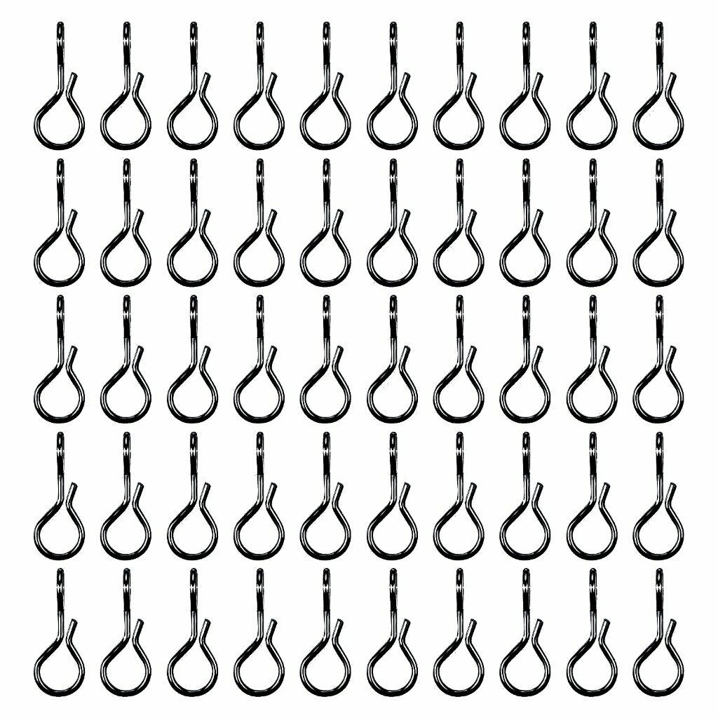 50шт соединительное кольцо для ловли нахлыстом quick pin connector-S