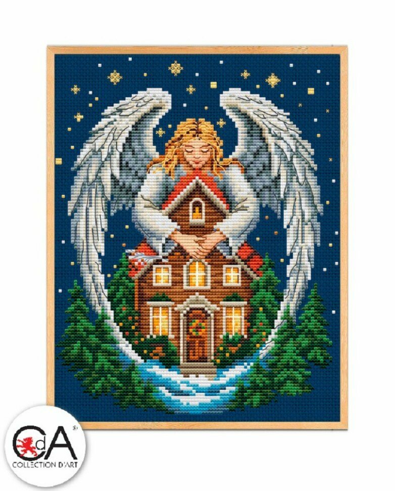 Набор для вышивания Collection D'Art #BC8140 Рождественская история, Счетный крест, 17 х 21 см