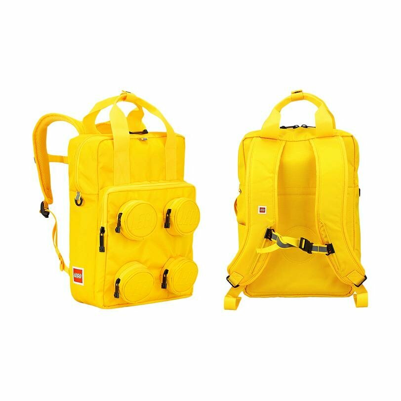 Рюкзак унисекс LEGO водоотталкивающий тканевый, желтый, 15 cm EU