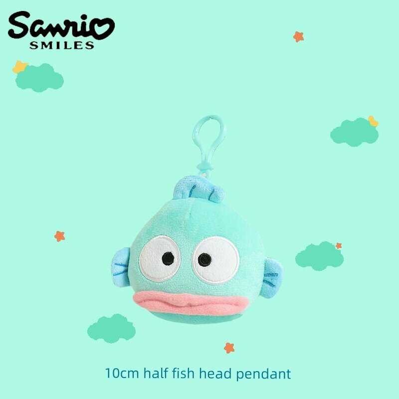 Официальный брелок Sanrio «Русалка Хантон», кукла-рыбка, милый шарм для сумки, маленькое украшение, брелок для рюкзака