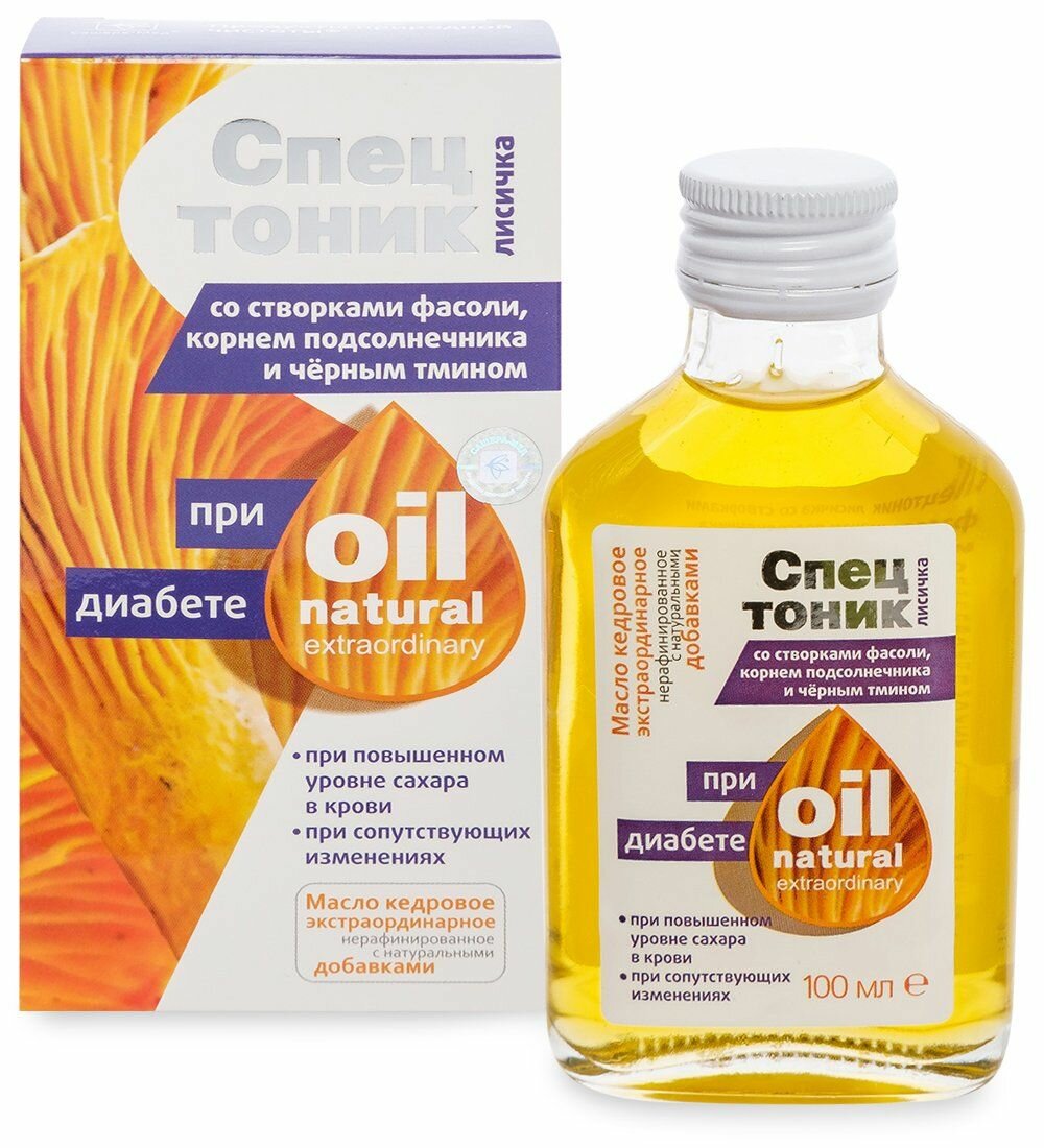 Спецтоник Лисичка со створками фасоли, корнем подсолнечника и чёрным тмином, 100 мл A2134525