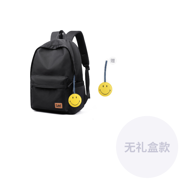 Рюкзак унисекс Lee Oxford стандартный черный/хаки/бордовый, цвет: black+smiley face