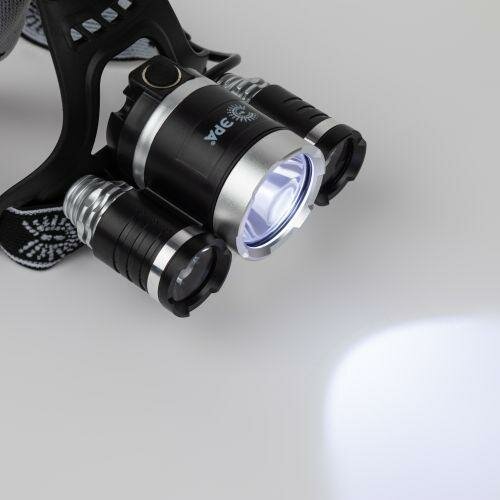 Фонарь аккумуляторный налобный GA-809 8Вт 3SMD CREE High Power Headlamp алюм. Эра Б0056111