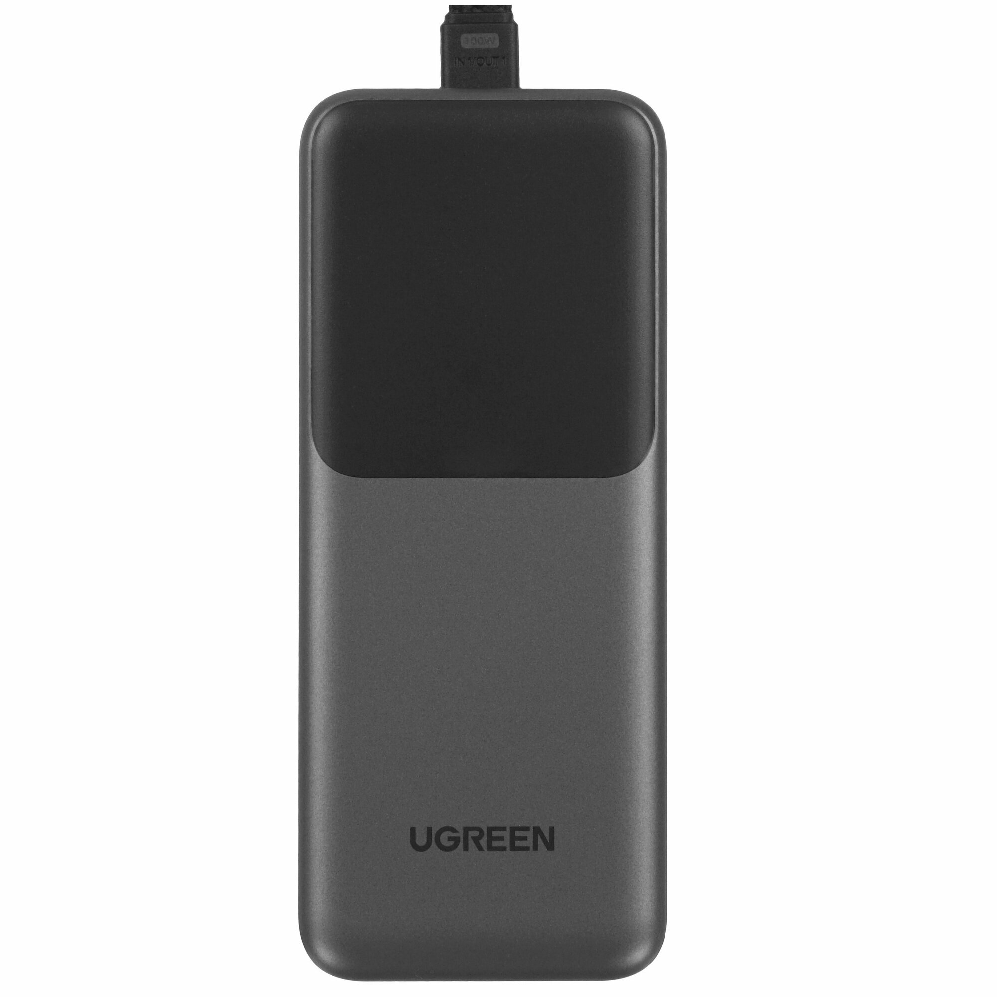 Портативный аккумулятор UGreen PB723, серый, 20000 mAh, Li-Ion, пластик