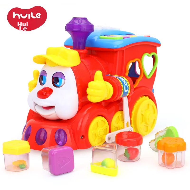 Huile Toy Train, Children's Toy for Ages 0-3, Early Education for Infants And Toddlers, Musical Birthday And First Birthday Gift for Boys And Girls