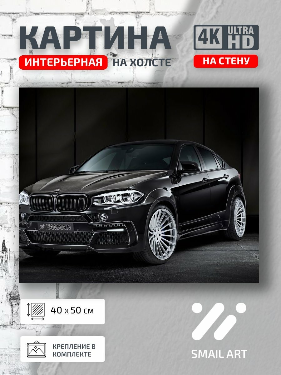 Картина на холсте интерьерная 40 на 50 на стену Гараж hamann для студии авто дизайн декор