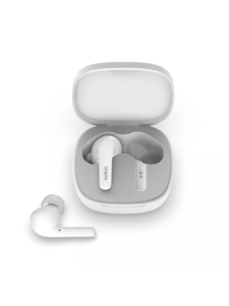 Наушники беспроводные звукоподавляющие Belkin Soundform Flow Noise Cancelling Earbuds. Цвет: белый