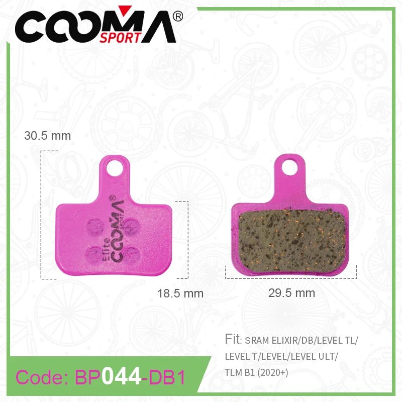 Керамические тормозные колодки COOMA SPORT Elite фиолетовые 4 пары 044-DB1-Elite