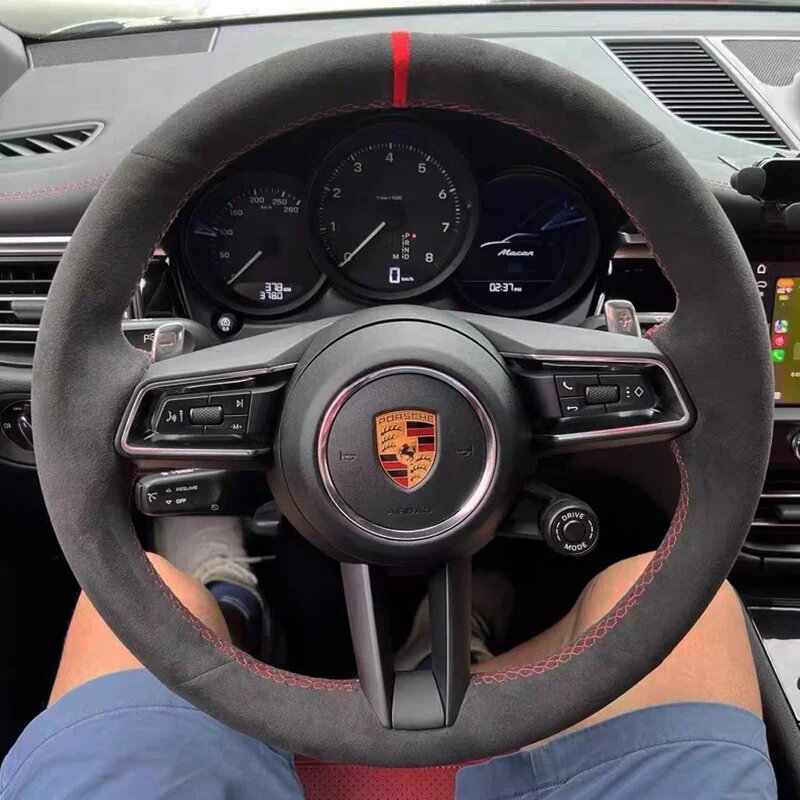 Руль Porsche, Замша Red Thread, Аксессуары для авто