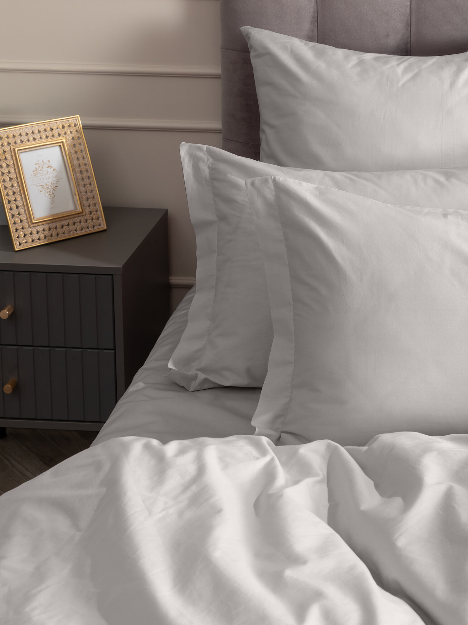 Cozy Home, Комплект наволочек с ушками сатин 50х70 (2 шт.), Gainsborough