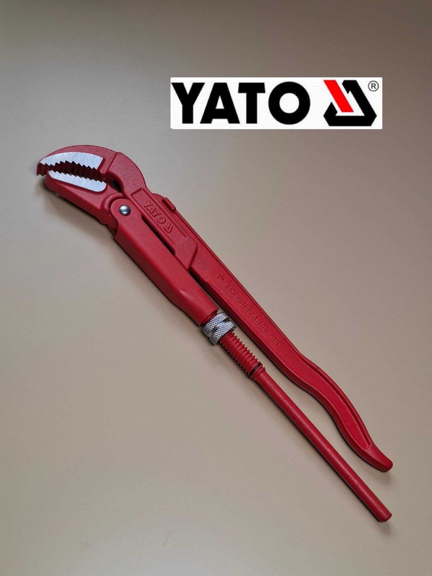 Ключ трубный переставной 1,0"- 45градусов CrV YATO YT-2213